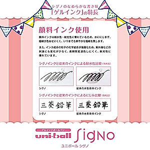 Mitsubishi Pencil Uni-Ball Signo UM151.33 Gel Ballpoint Pens, 0.01 inches (0.38 mm), Blue, 10 Pieces