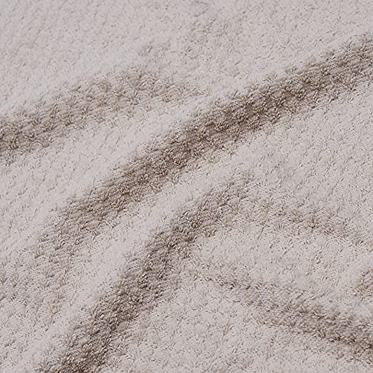 Amazon Basics 100% Cotton Soft & Absorbent, Popcorn Texture Terry Kitchen Cloth, Pack of 4, Beige Stripe, 28"L x 16"W