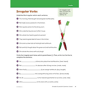 Scholastic Success with Grammar Grade 4 Workbook