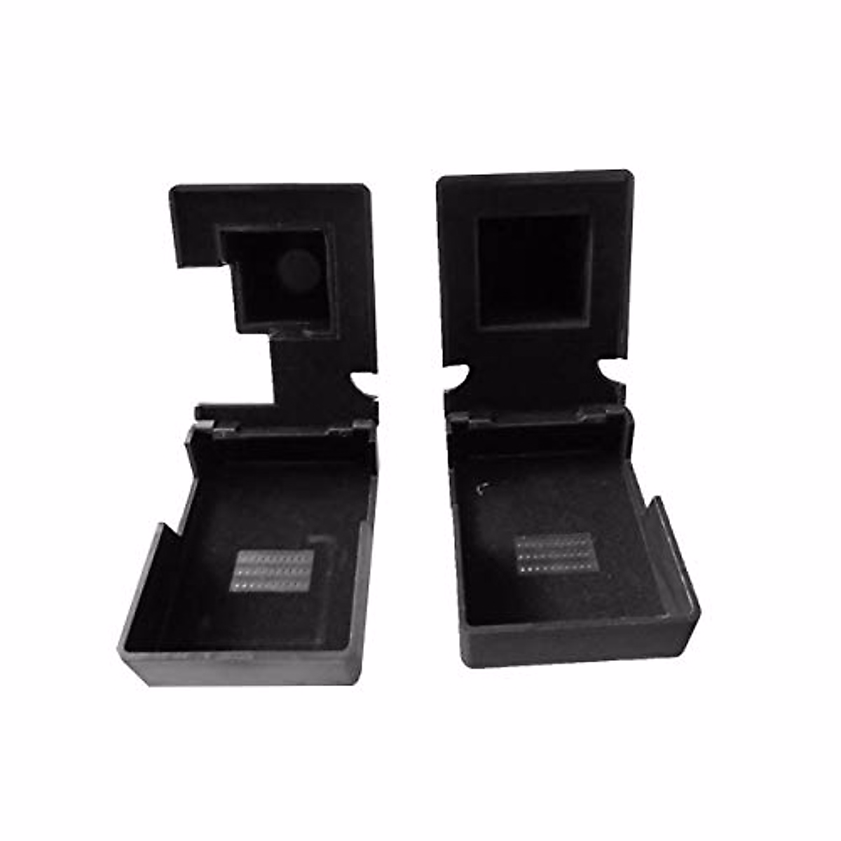 Tefillin Boxes Case for Lefty Black and Silver Plastic for רש''י RASHI Or רבינו תם Rabbeinu Tam with Silver Metal Plate on top for Lefty (Size 33, Silver רש''י RASHI)