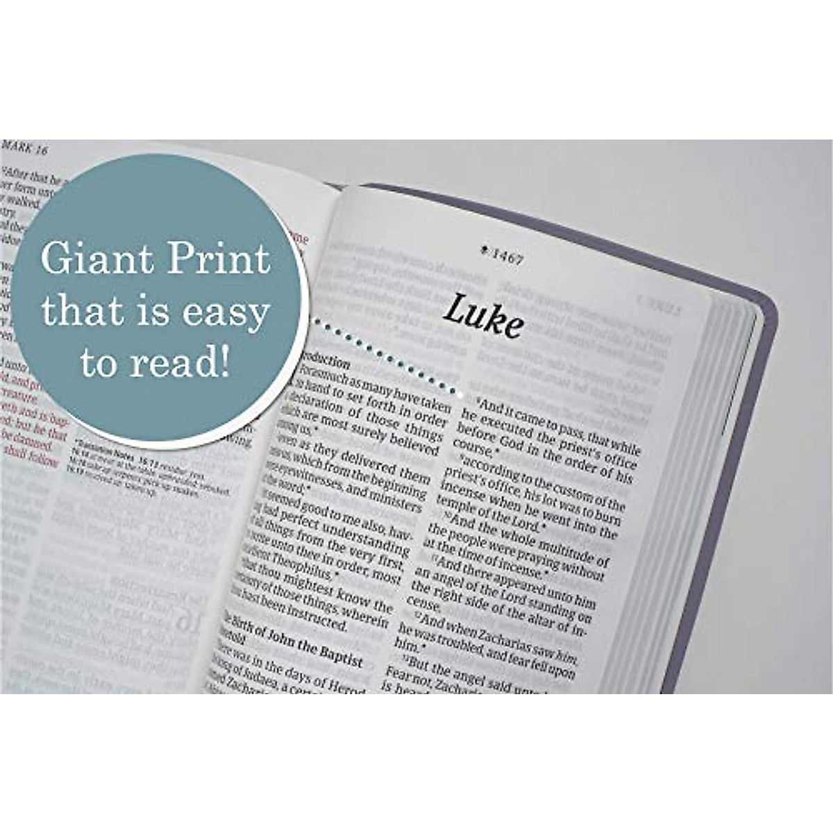 KJV Personal Size Giant Print Holy Bible (Red Letter, LeatherLike, Peony Lavender, Indexed): Includes Free Access to the Filament Bible App Delivering ... Notes, Devotionals, Worship Music, and Video