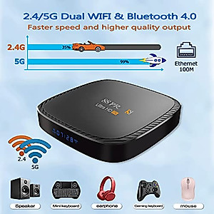 Android TV Box 10,0, X88 Pro Android TV Box 4GB RAM 64GB ROM, H616 Quad Core Cortex-A53 6K UHD 3D Dual-WiFi 2.4GHz/5.0GHz Ethernet 100M Bluetooth 5.0, Smart TV Box