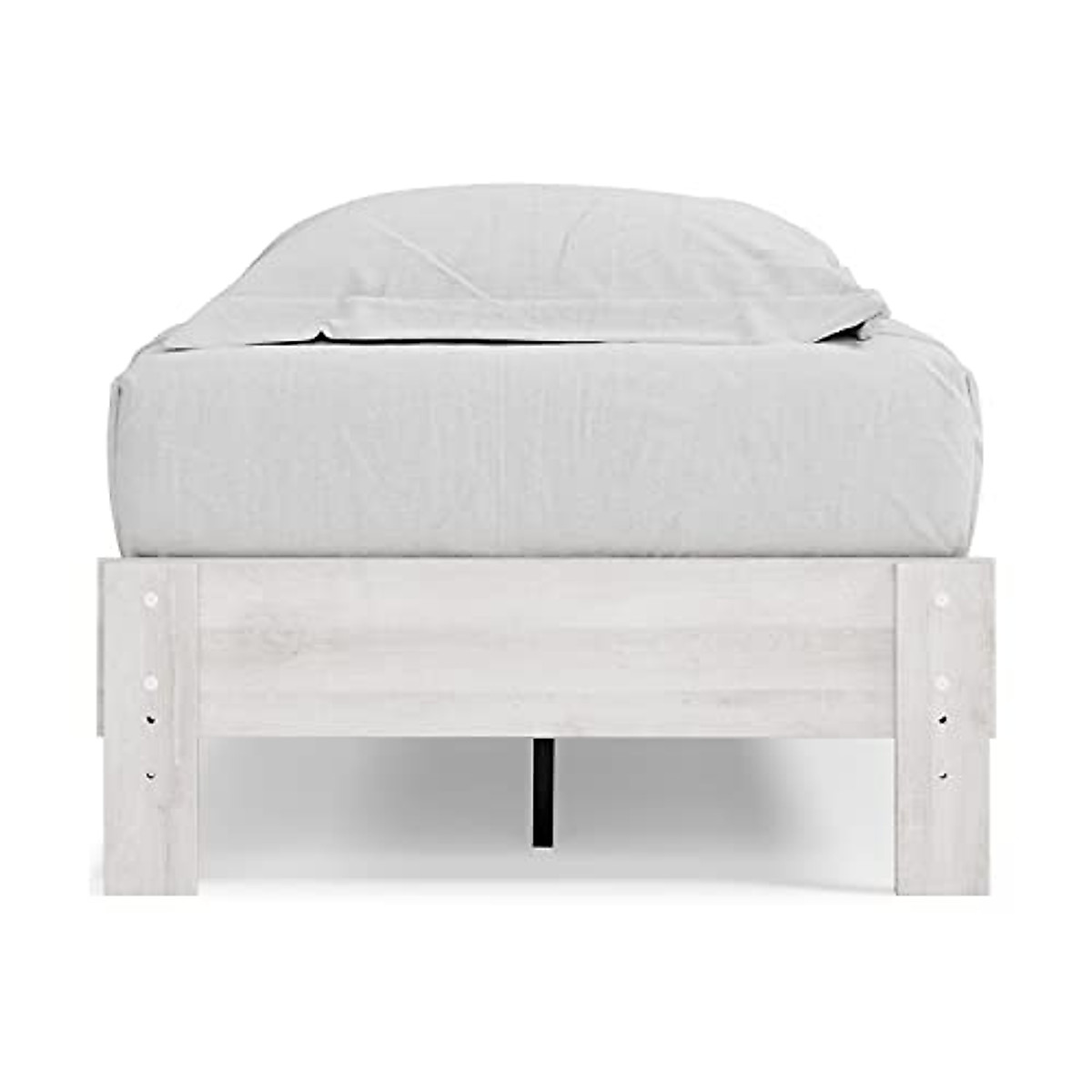 Signature Design by Ashley Paxberry Modern Farmhouse Platform Bed Frame, Twin, Rustic White