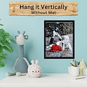 Tasse Verre 9x12 Picture Frames (2-Pack) with Glass Front and Pre-Installed Sawtooth Hanging Hooks, Optional Wide Mat for 6" x 8" Photos