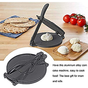 BONROB Cast Iron 7.5 Inch, Tortilla Maker, Press, Pataconera Seasoned for Corn, Flour or Gluten-Free Doughs, Black USA