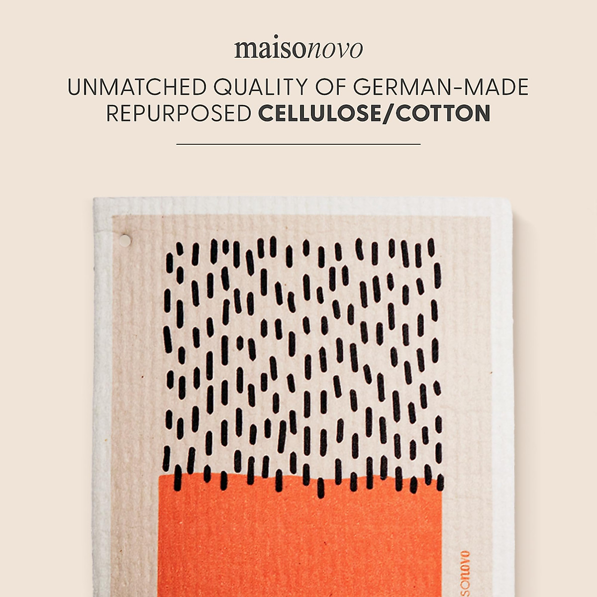MAISONOVO Swedish Dishcloths | Swedish Dish Towels - Abstract Docle(B) Pack of 2 | Reusable Paper Towels | Reusable Dishcloths | Swedish Dishcloths for Kitchen