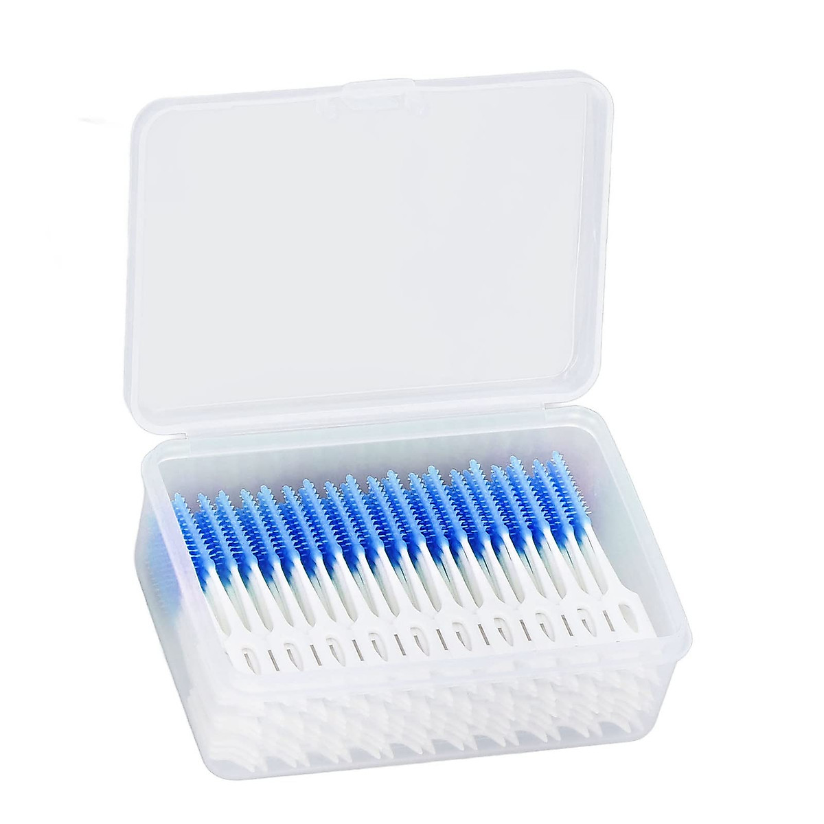 160pcs Interdental Brush Soft Dental Floss Toothpicks for Oral Care Adults Children(Blue)