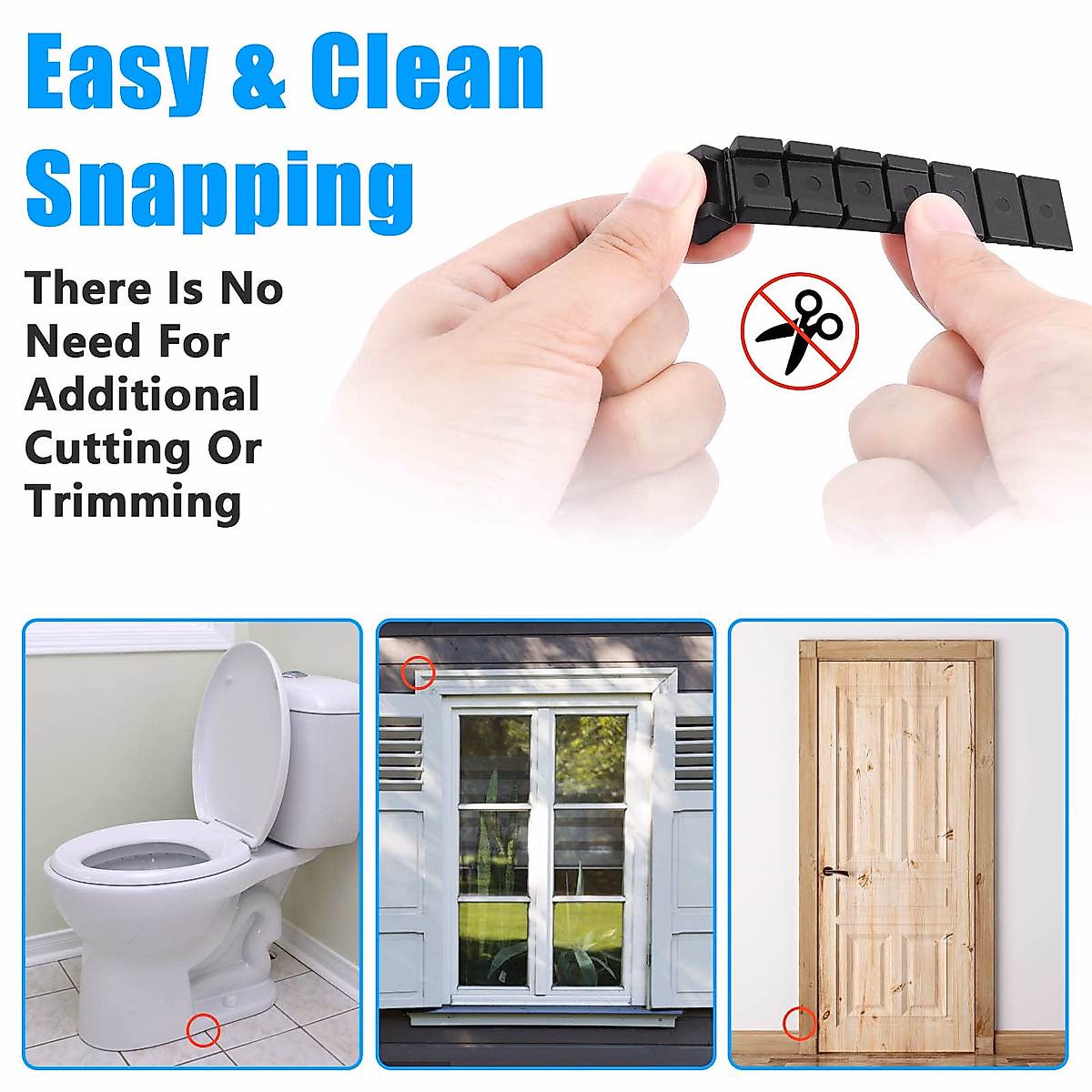 Heavy Duty Plastic Shims for Indoor/Outdoor Use - 16 Pack Wedges for Furniture, Appliances, DIY Furniture Levelers