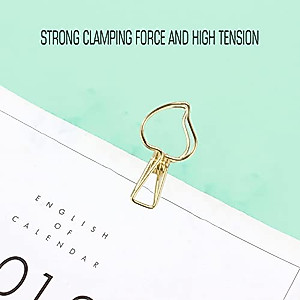 Chip Clips 20pcs, Hollowed 1.4in Bag Clips Food Clips Leaf Design Metal Bag Clips for Chips Electroplating Iron Wire Bag Clips Photo Clips Clothespins Clip for Food Bags, Laundry, Paper(Gold)