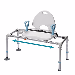 ELENKER Heavy Duty Sliding Shower Chair, Bathtub Transfer Benches