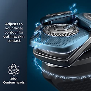 Philips Norelco Shaver 7500, Rechargeable Wet & Dry Electric Shaver with SenseIQ Technology, Quick Clean Pod, Travel Case and Pop-up Trimmer, S7783/84