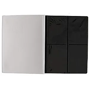 Monster Binder - 4 Pocket Trading Card Album - Matte White (Anti-theft Pockets Hold 160+ Yugioh, Pokemon, Magic the Gathering Cards)