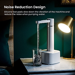 Desktop Water Dispenser for 5 Gallon Bottle, Electric Water Pump Portable USB Charging with 3 Water Jug Cap for Home, Office, Outdoor, Automatic Drinking Water Dispenser