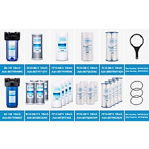 Geekpure 10-Inch PP Sediment Filter for Whole House Water Filter System-4.5" x 10"-5 Micron (4)