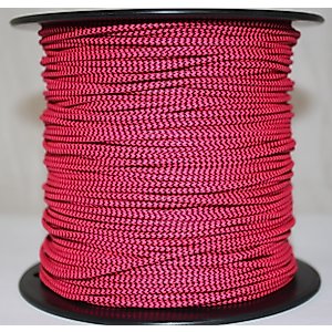 Flo Pink & Black Speckled BCY #24 D Loop Rope Release Material 10'