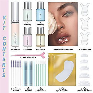 MIYA LASH Lash Lift Kit | Keratin Eyelash Perm Kit | Semi Permanent LVL Curling & Lifting Eyelashes | Includes All Tools & Accessories | Professional Result | Home & Salon Use | Vegan Eyelash Lift Kit