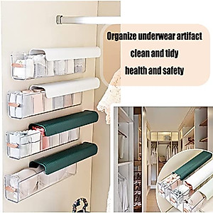 FETNHU Punch-Free Multi-functional Storage Box, 2023 New Hanging Plastic Drawer Storage Boxes With Lids, Clear Wall Mounted Drawer Organizer for Underwear/Socks/Seasoning/Ties/Storage Box (3pcs)