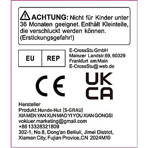 Vokiuler Hat for Dogs and Cats Dog Ear Muffs Dog Snood for Anxiety Relief and Calming Suitable for Wearing in Bathing Grooming Dog Ear Noise (S, Gray)