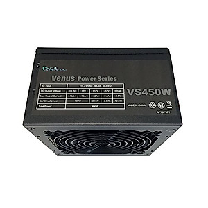 APEVIA ATX-VS450W-10 Venus 450W ATX Power Supply with Auto-Thermally Controlled 120mm Fan, 115/230V Switch, All Protections (10-pk)