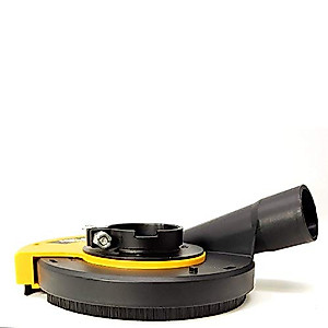 QuickT GDS701K Universal Surface Grinding Angle Grinder Dust Shroud 5 Inch - Dust Cover Collector with Vacuum Attachment for Angle Hand Grinders