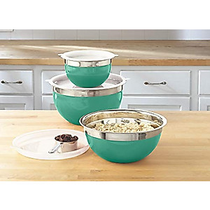 Mainstay MS12-041-410-22 Stainless Steel Mixing Bowl Set, 6 Piece