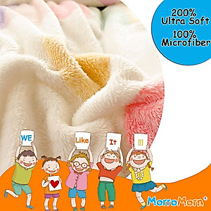 MorroMorn Decorative Pillows Covers Pink Kawaii, 2 Packs Plush Pillow Cases Standard Size, Soft Furry Throw Pillowcase Cushion Shams with Zipper Closure Girls Room Decor (Rainbow Love, Standard)