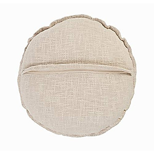 LR Home Solid Birch Round Throw Pillow, 20" x 20"