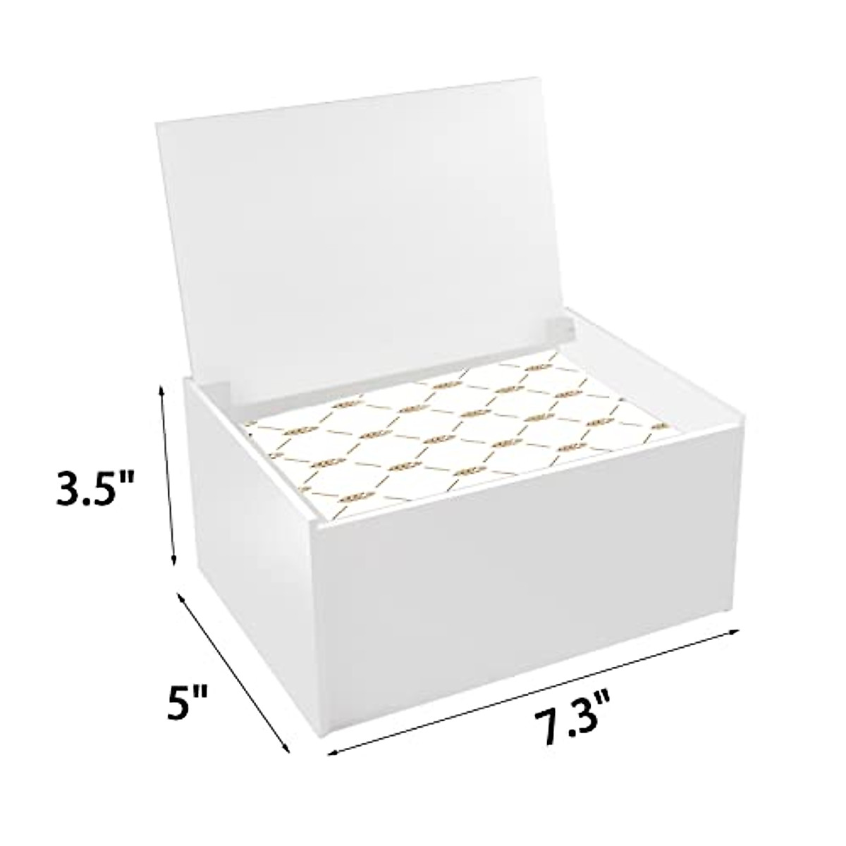 Watpot Acrylic Laundry Dryer Sheet Holder, Clear Dryer Sheets Container with Lid for Laundry Room, White