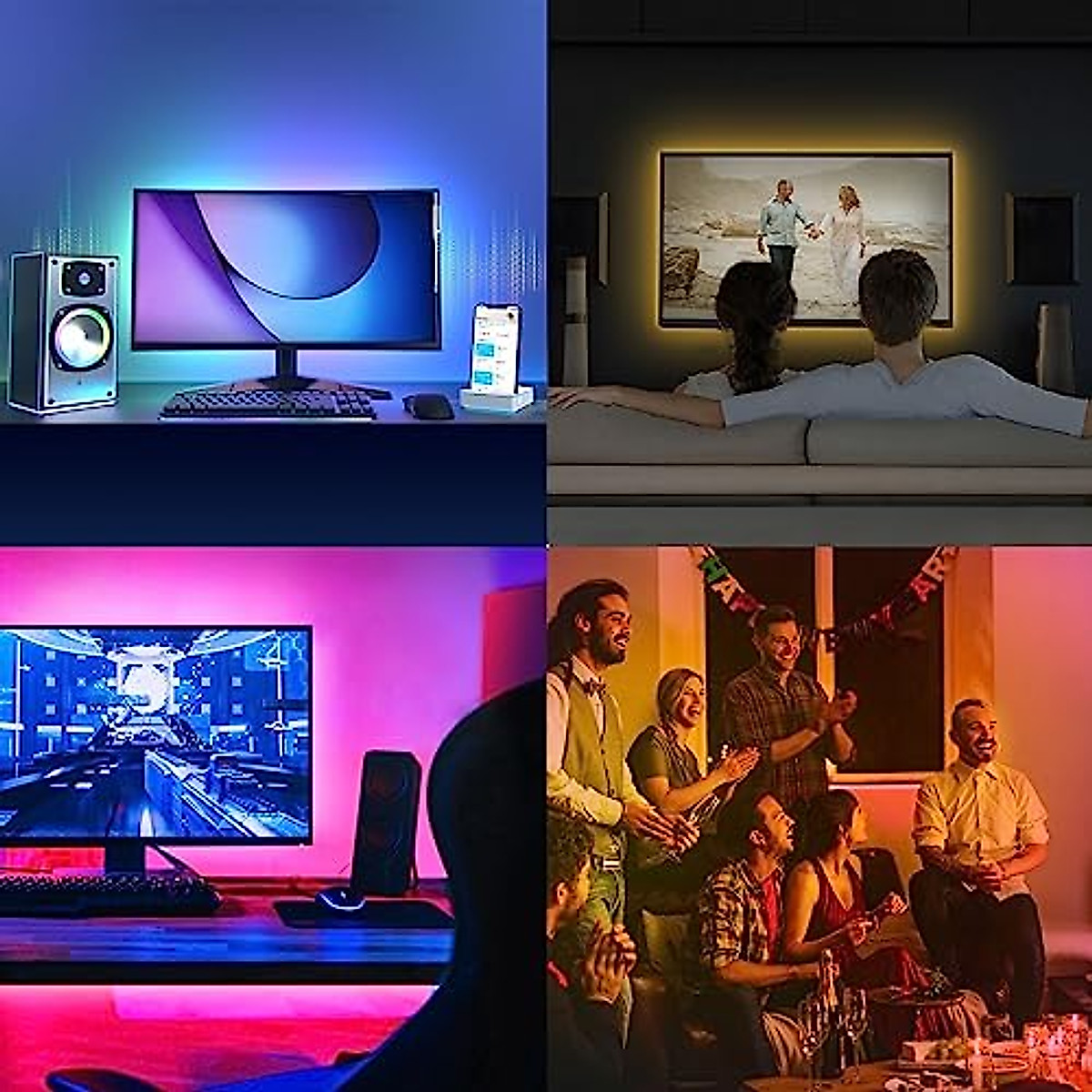 TP-Link Tapo Smart LED Light Strip, 16M RGB Colors with Music Sync, 32.8ft(2 Rolls of 16.4ft), Wi-Fi LED Lights Works with Alexa & Google Home, Trimmable, No Hub Required, 2-Year Warranty (L900-10)