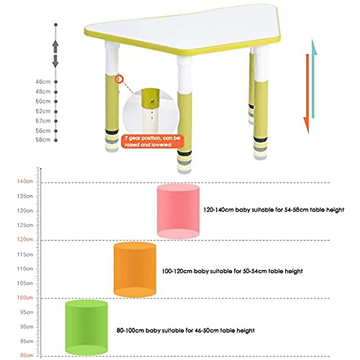 Walnut Children's Table Adjustable Lifting Student Desk New Table Kindergarten Lifting Tables and Chairs