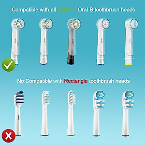 HSYTEK 6 Pack Toothbrush Cover Caps Compatible with Oral B Braun Replacement Heads, Fits for Cross Action Brush Heads and Pro 1000 Electric Toothbrushes, Convenient for Travel and More Sanitary