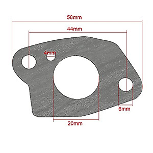FLYPIG Carburetor Gasket for Honda GX200 6.5 HP GX160 5.5 HP GX120 GX110 Engine Lawn Mower Carb Mounting Gaskets 5 Packs Silver