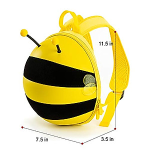 Kiddietotes Mini Bumblebee Backpack with Safety Harness for Kids, Toddlers, and Children - Perfect for Girls or Boys, Daycare, Preschool, and Pre-K