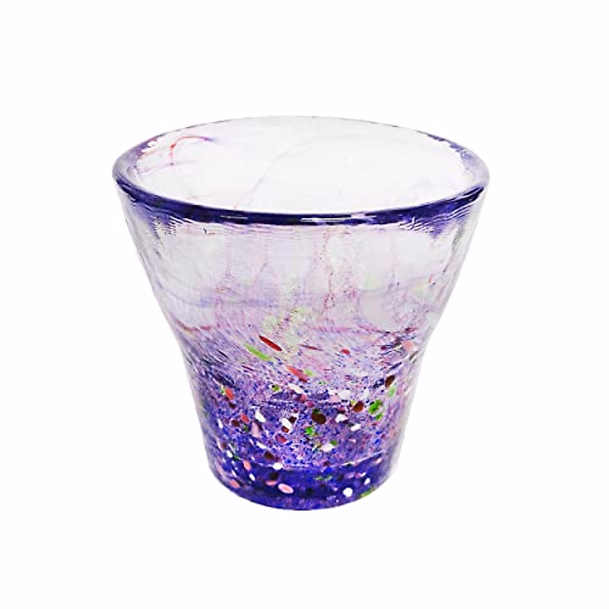 Tomi Craft, Drinking Glasses 5.8oz, Cold Drink Glasses, Water Glasses, Uses Edo Glass, Tokyo Designated Traditional Crafts, Made in Japan EG012 (Fujimatsuri)