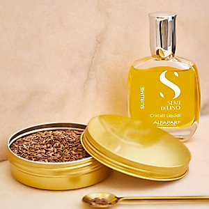 Alfaparf Milano Semi di Lino Sublime Cristalli Liquidi Hair Oil Serum with Thermal Protection - Anti Frizz Hair Serum & Smoothing Heat Protectant Spray with Vitamin E for Frizzy Hair (1.01 oz / 30 ml)