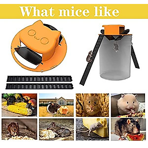 2 Packs Mouse Trap Bucket Lid Mouse Traps Indoor for Home Mice Traps for House Indoor Rat Traps Indoor Humane Mouse Traps Indoor for Home Rat Trap Indoor No See Kill