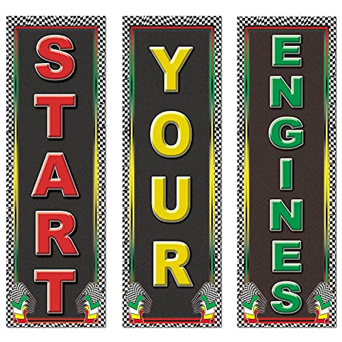 Beistle Racing Cutouts (3/Pkg), multicolor, one size fits most (54189)