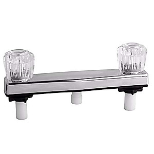 Mobile Home RV Shower Faucet. 2 Valve. Chrome. 8 on center valves by Matco-Norca