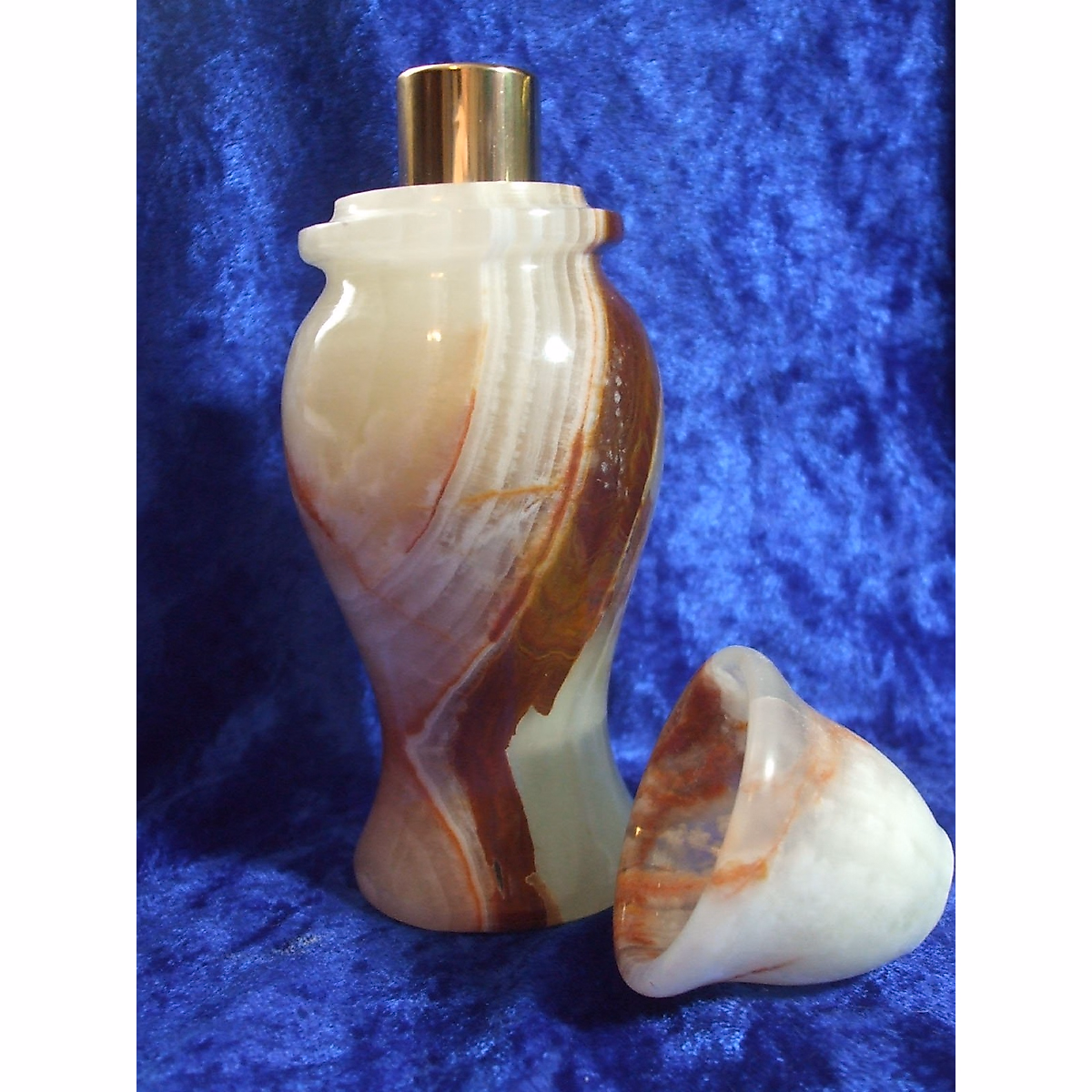 Shofars From Afar Genuine Alabaster Box 6.5" Tall w/ 30ML Spikenard Magdalena Perfume