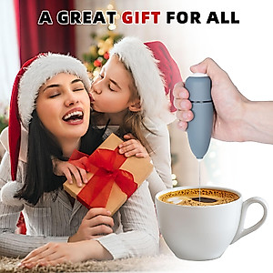 YANDEA Milk Frother Wand, Handheld Drink Mixer, Coffee mixer, Electric Mini Coffee Foam Maker for Lattes, Cappuccino, Matcha, Hot Chocolate&Coffee Creamer, Battery Operated handheld frother whisk