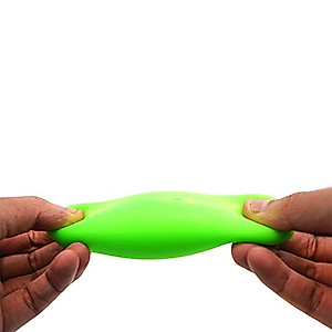 3 Pack Stress Dough Ball Soft Stretchy Stress Ball Toy for Kids Squeeze and Pull for Adult Anxiety Hand Therapy Relaxing Non Toxic Sensory Fidget Squishy Doh Splat Action in Green, Orange, Blue