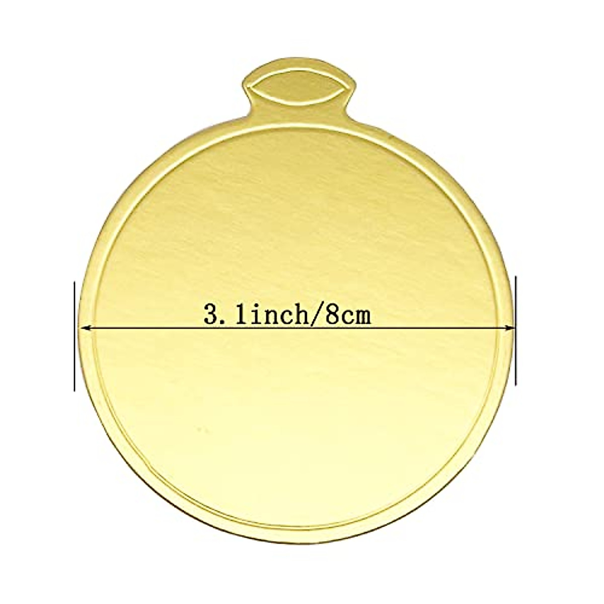 100pcs Mini Cake Boards, 3.1" Mini Round Cardboard, Mousse Cupcake Base for Cake Dessert, Golden