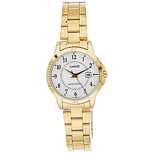 Casio Women's LTP-V004G-7B Gold Ion Plated Stainless Steel Band Analog Watch
