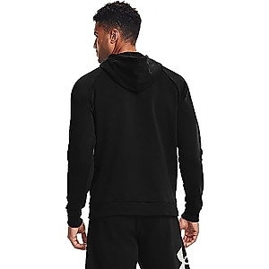Under Armour Mens Rival Fleece Big Logo Hoodie , Black (001)/Onyx White , Large