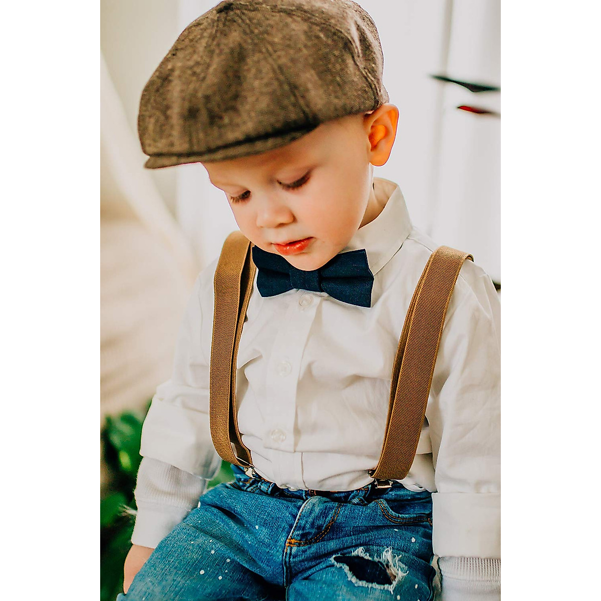 Born to Love Wedding Baptism Birthday White Button Up Shirt Infant, Toddler, Boys 3 to 6 Months