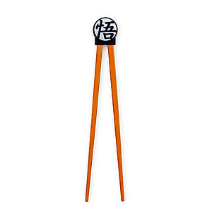 Dragon Ball Super Goku Symbol PVC Plastic Training Chopsticks For Beginners | Reusable Utensil Set For Ramen Noodles, Sushi, and More