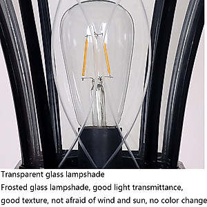 SHUANGZ Solar Post Lights Waterproof and Rust-Proof Aluminum Villa Solar Light Outdoor Fence Pier Mount Vintage Post Lamp for Garden Deck Lighting Home Gate Pillar Lights