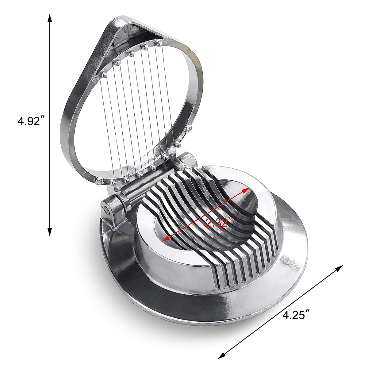New Star Foodservice 36459 Commercial Grade Aluminum Egg Slicer, Mushroom Slicer with Stainless Steel Wire (Hand Wash Only)