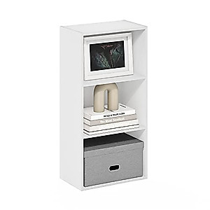 Furinno Luder 3-Tier Open Shelf Bookcase, White