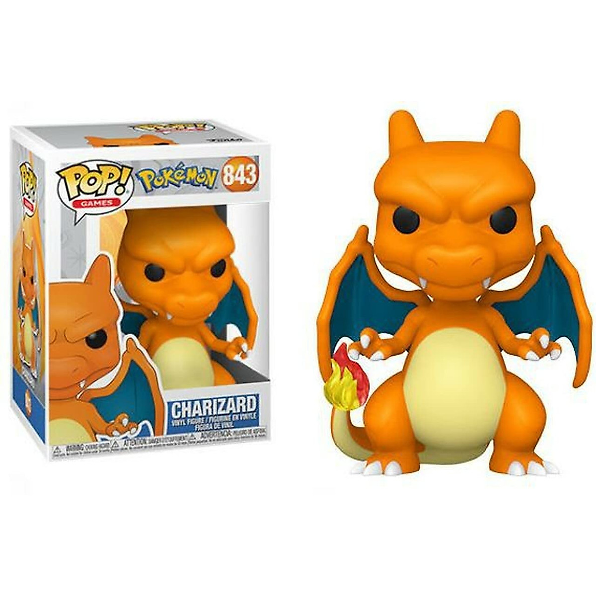 Pokemon Charizard Pop! Vinyl Figure (Bundled with Compatible Pop Box Protector Case),Multicolored,3.75 inches